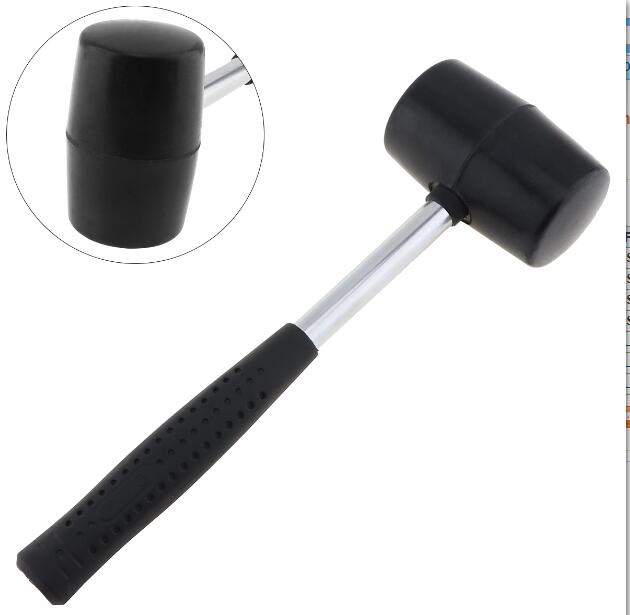 Wholesale Non-elastic Black Rubber Hammer Tile hammer with Round Head ...