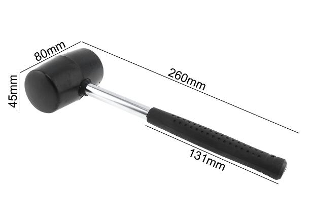 Wholesale Non-elastic Black Rubber Hammer Tile hammer with Round Head ...